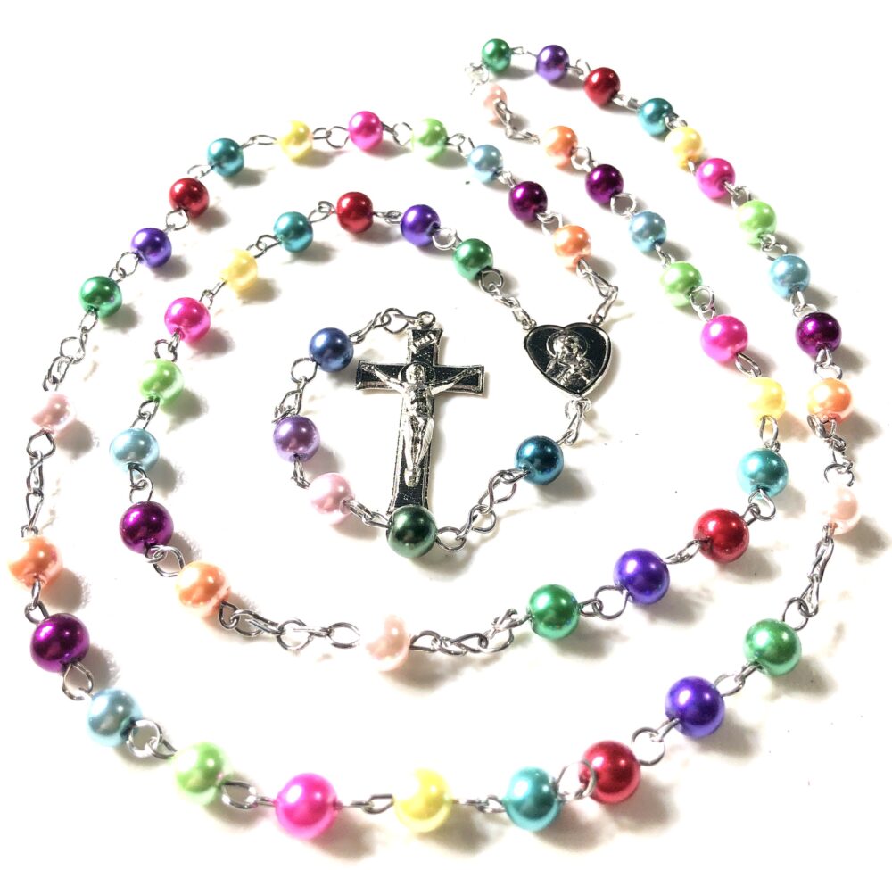 Handmade Multi Color Glass Beaded Rosary – Shop Iowa