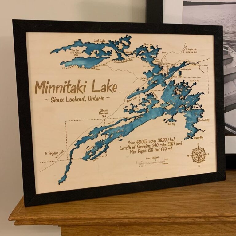 Custom Laser Engraved Lake Maps – Shop Iowa