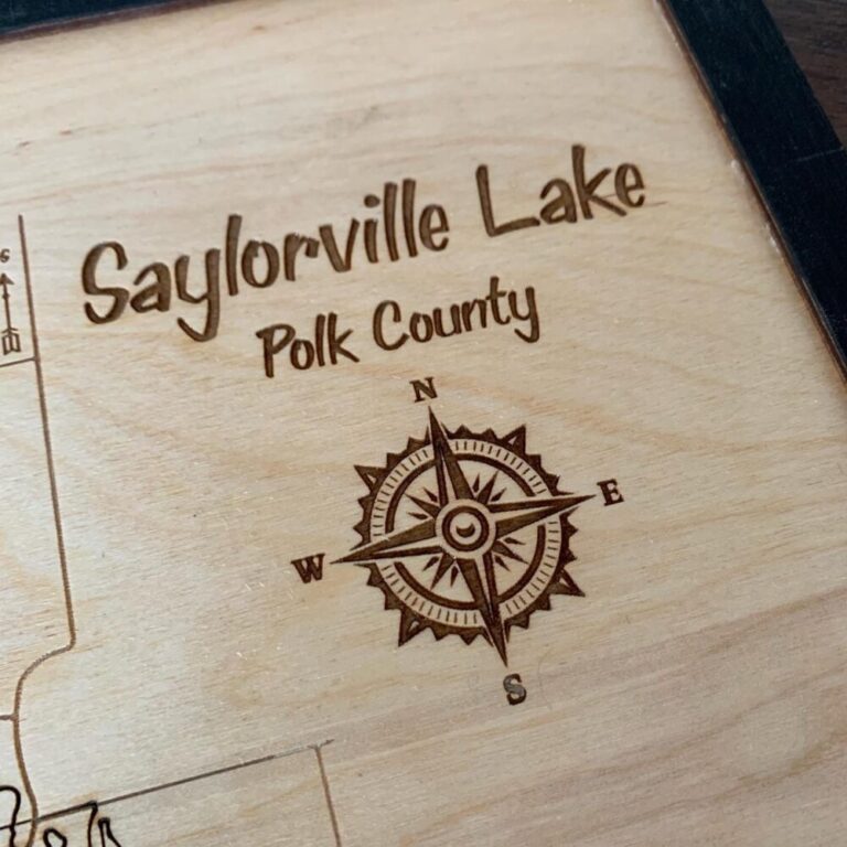 Custom Laser Engraved Lake Maps – Shop Iowa