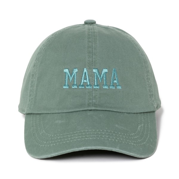 MAMA Embroidered Baseball Cap – Sage – Shop Iowa