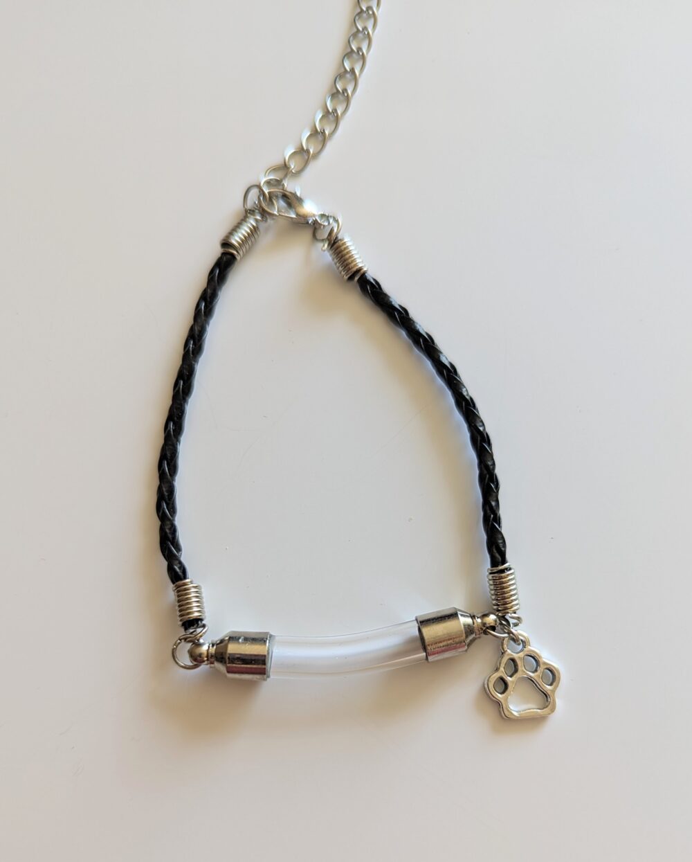 Glass Vile Urn Cremation Bracelet with Paw Charm – Shop Iowa