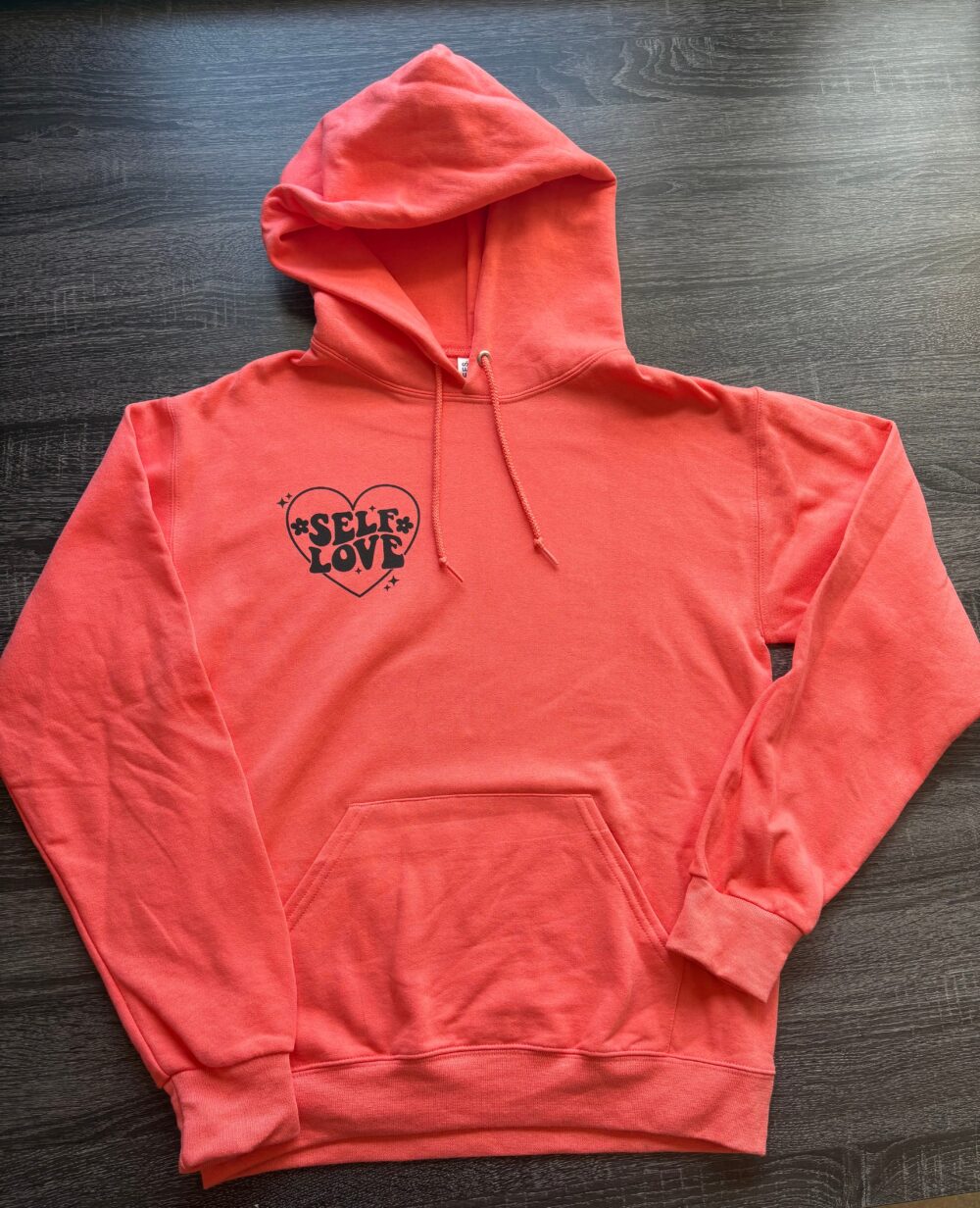 Self Love Coral Hoodie – Shop Iowa
