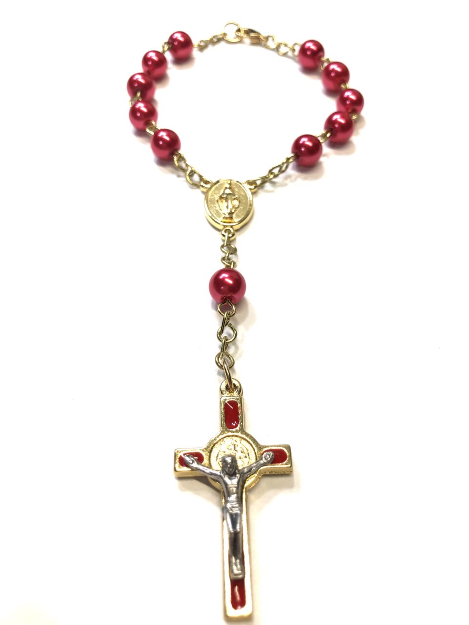 Handmade Red & Gold Color Car Rosary Catholic Gift – Shop Iowa