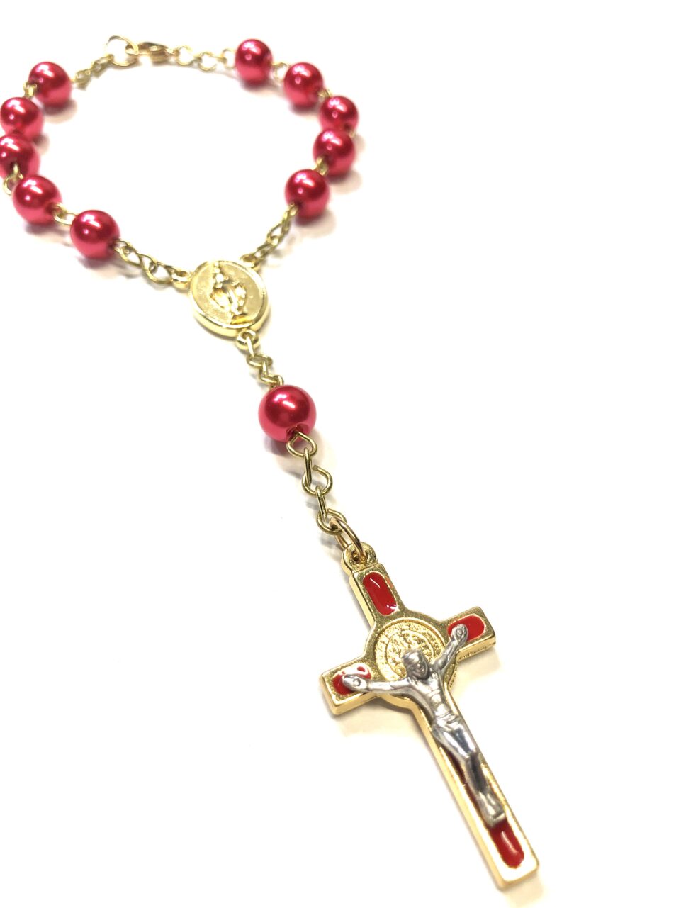 Handmade Red & Gold Color Car Rosary Catholic Gift – Shop Iowa