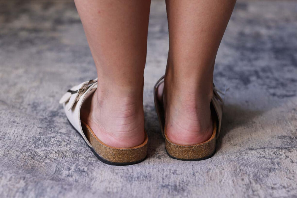 Tan Double Buckle Slide Sandal Shoe – Shop Iowa
