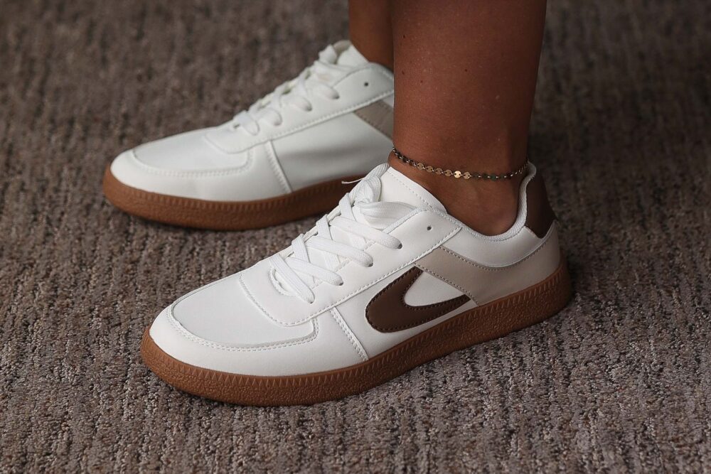 Coffee Color Contrast Sneakers – Shop Iowa