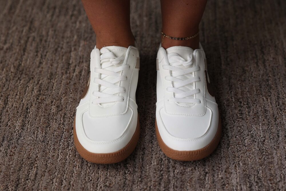 Coffee Color Contrast Sneakers – Shop Iowa