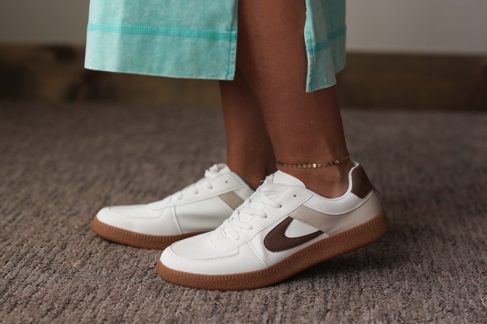 Coffee Color Contrast Sneakers – Shop Iowa