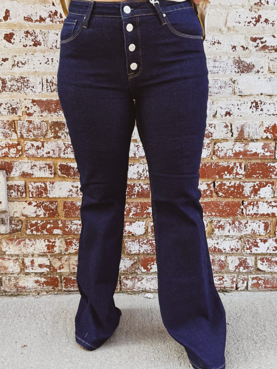Reba Button Fly Mid Rise Flare Denim – Shop Iowa