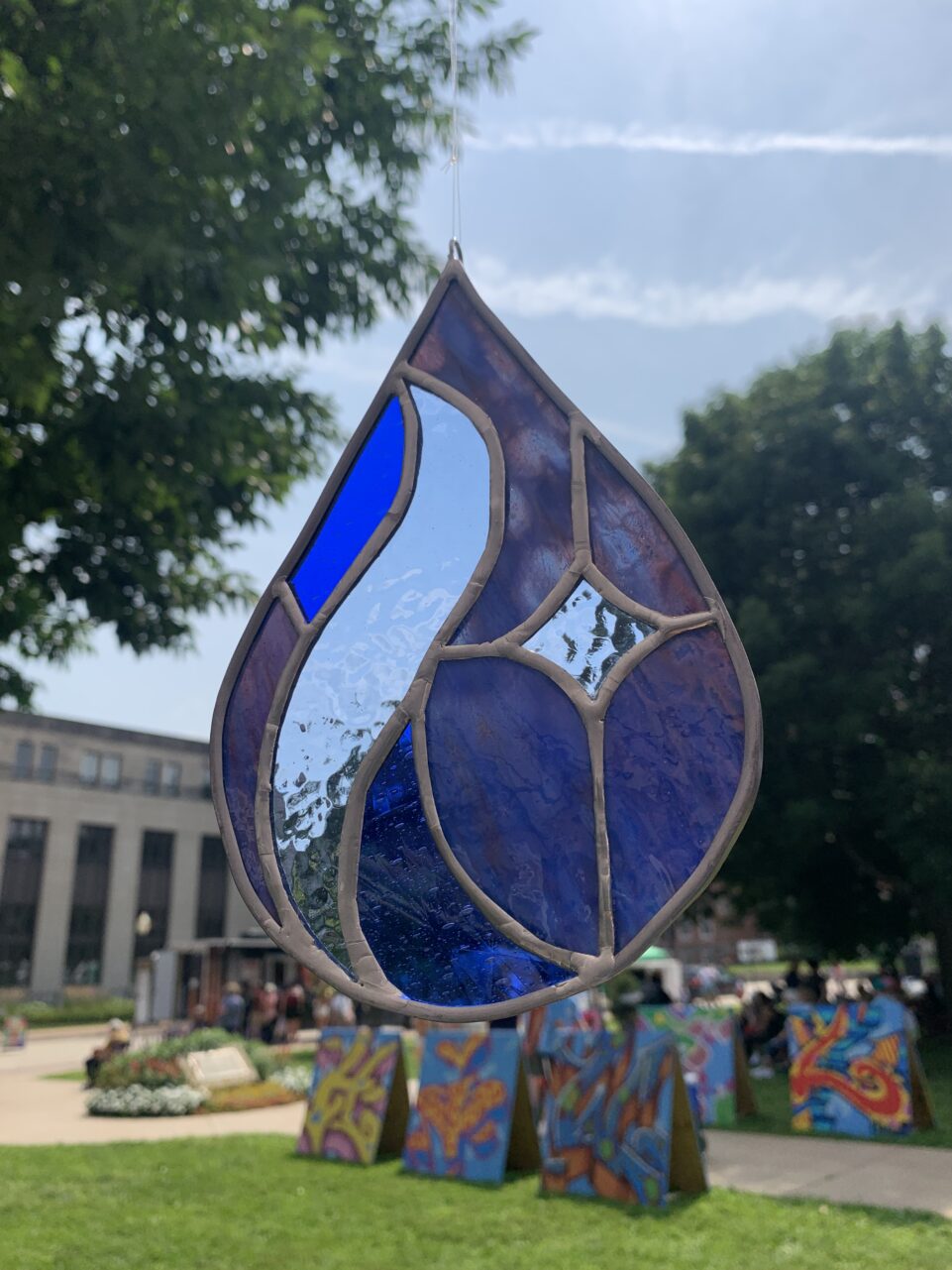 Nouveau Blue Teardrop – Shop Iowa