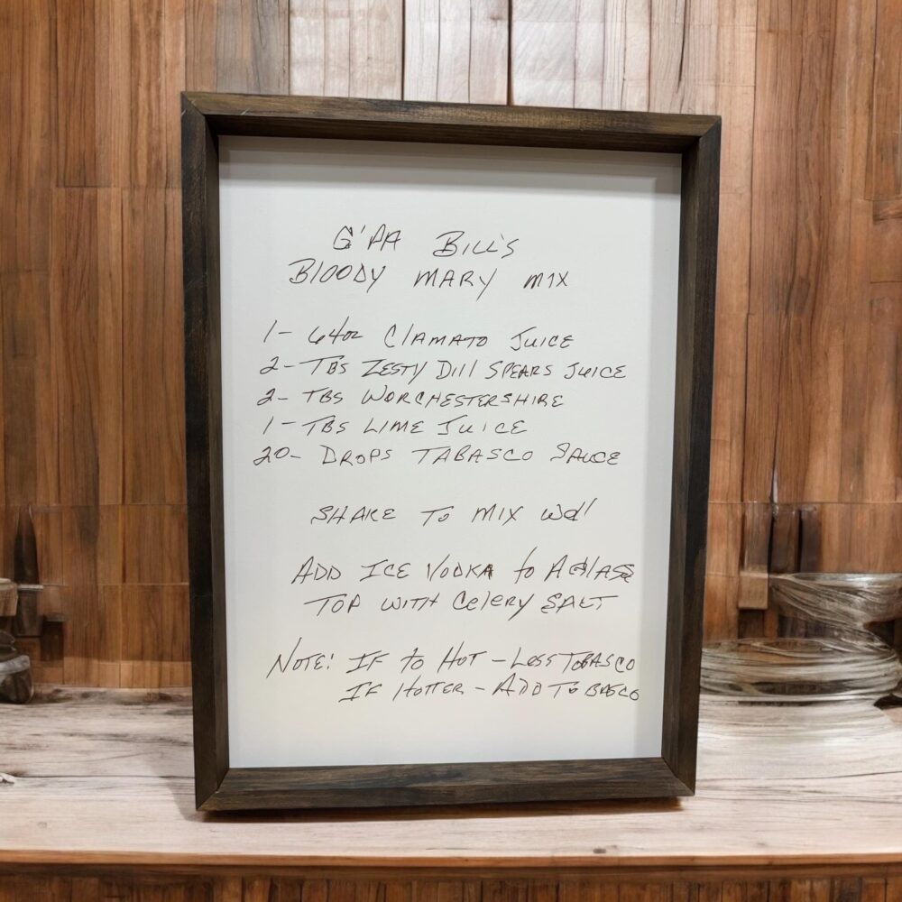 Custom Handwritten Recipe Engraved Sign | Keepsake Gift | Handwritten ...