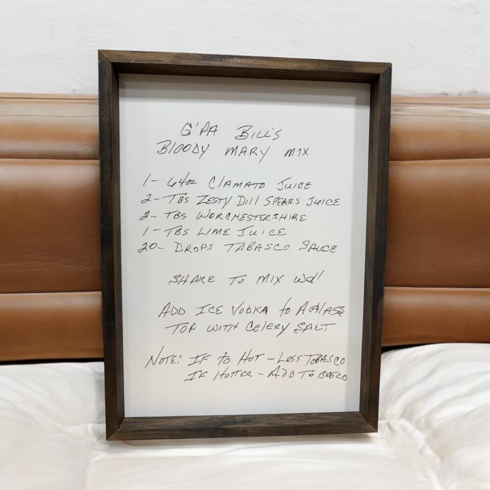 Custom Handwritten Recipe Engraved Sign | Keepsake Gift | Handwritten ...
