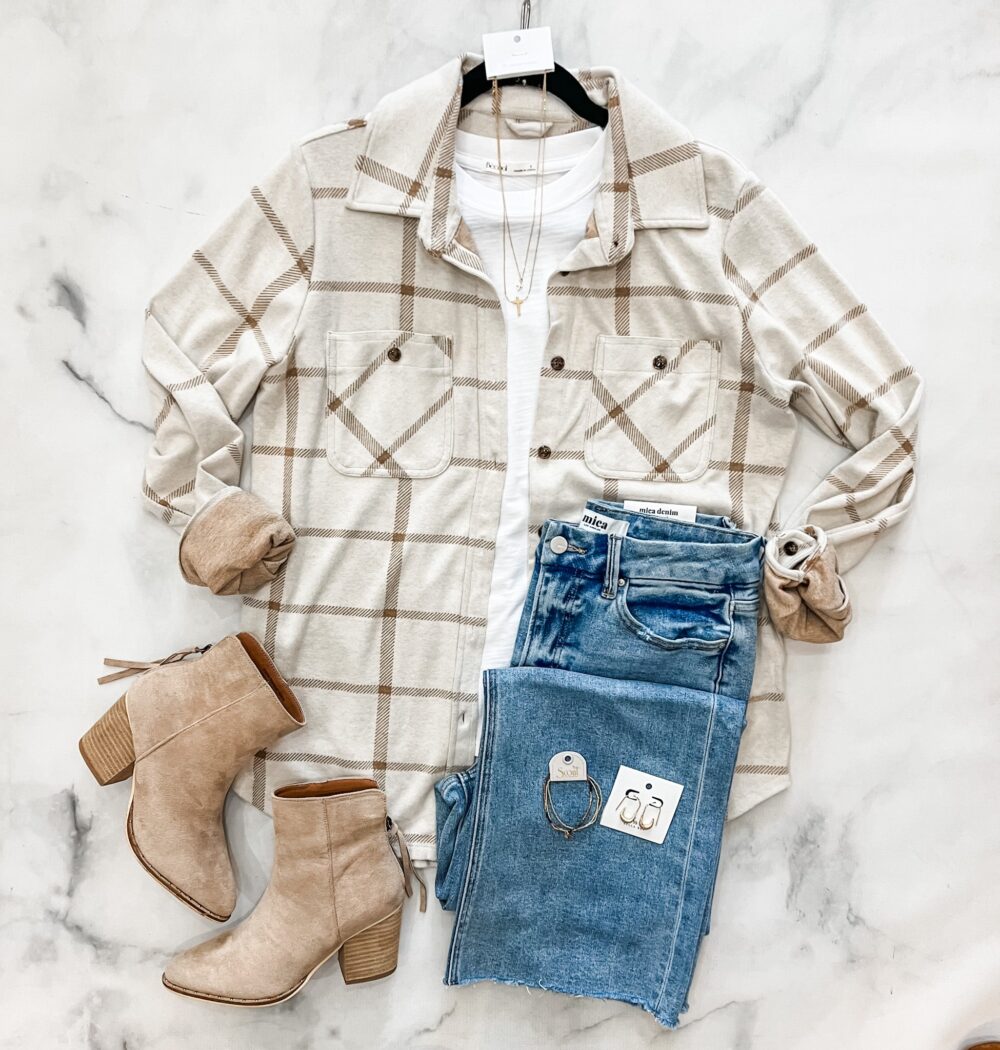 Becki Beige & Brown Plaid – Shop Iowa