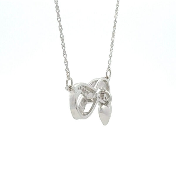 Infinity necklace with heart and diamond accents – Shop Iowa